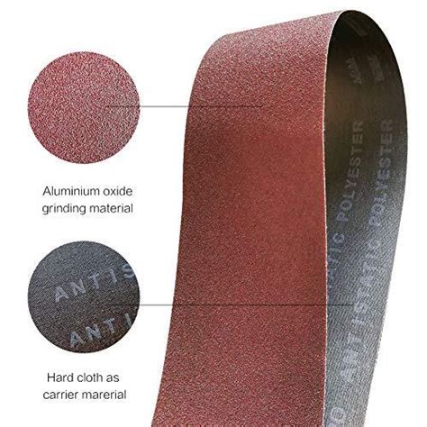 3 X 21 Inch 40 Grit Sanding Belt Premium Aluminum Oxide Sanding Belt