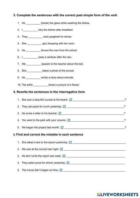 Exercises About Free Interactive Worksheets 8014091
