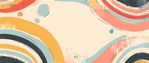Premium Photo Retro Abstract Geometric Pattern Overlapping Rounded