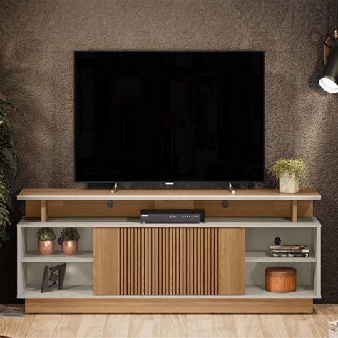 Rack Para Tv 70 Polegadas Leblon Carvalhooffwhite Linea Brasil Madeiramadeira