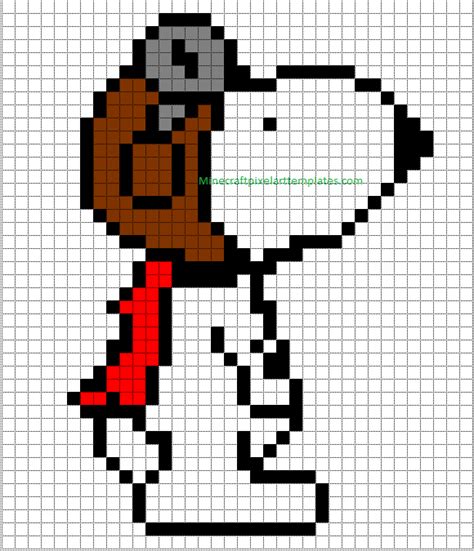 Minecraft Pixel Art Templates Snoopy Minecraft Pixel Art Pixel Art