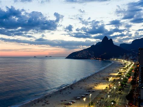 Copacabana Beach Brazil Map Rio De Janeiro Brasilien Portobay