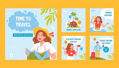 Free Vector Hand Drawn Guided Tours Template Design