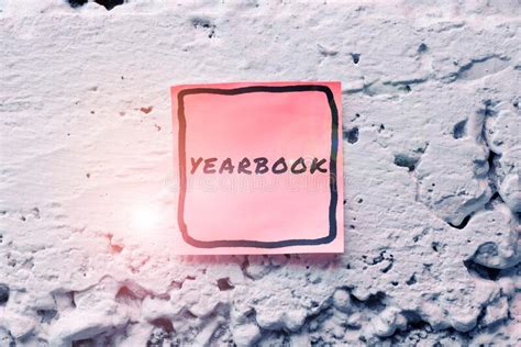 Handwriting Text Yearbook Business Overview Publication Compiled By Graduating Class As A