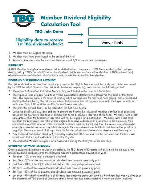 Member Dividend Eligibility Calculation Tool Image Tbg Education