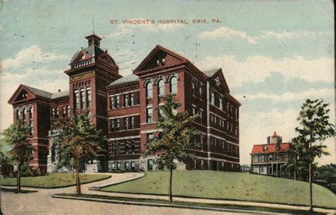 St Vincents Hospital Erie Pa Postcard