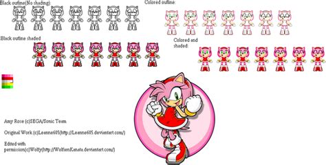 Amy Rosesprite Sheet Collab By Wolfienkanata On Deviantart
