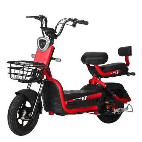 Moto Bicicleta Electrica 1000w 45kmh Recargable 2 Asientos Color Rojo