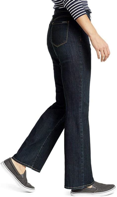 Eddie Bauer Womens Voyager High Rise Bootcut Jeans Curvydk Indigo