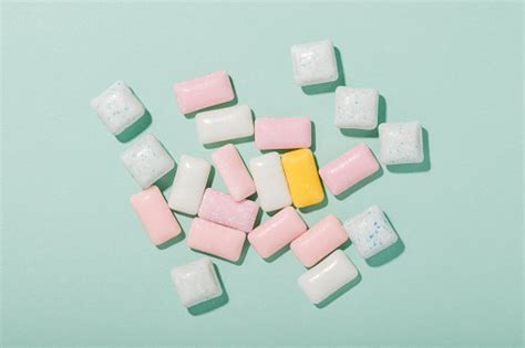 Berbagai Jenis Mint Dan Fruit Gum Pada Tampilan Atas Latar Belakang