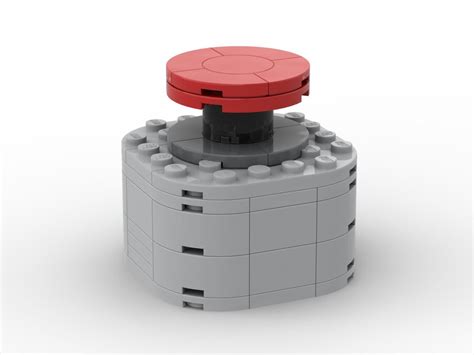 Lego Moc Pushable Big Red Button Rustic Version By Balage64