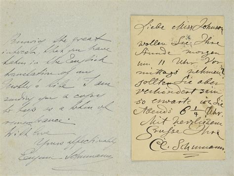 Lot 383 Schumann Clara 1819 1896 Clara Schumann