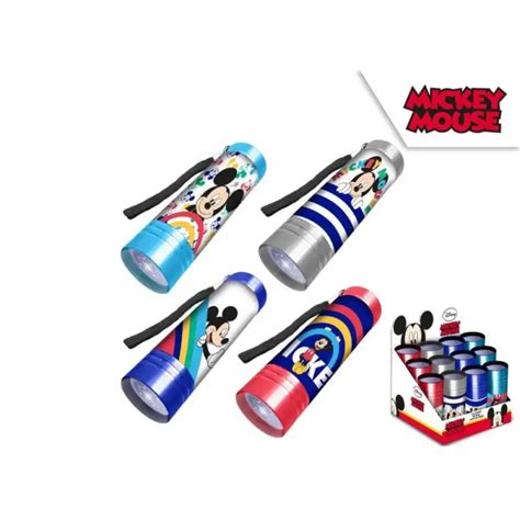 Disney Mickey Mouse Flashlight Led In Display 4 Different Designs Germany New The