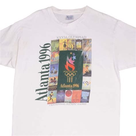 Vintage Champion Atlanta Olympics 1996 Tee Shirt Size Xl Made In Usa