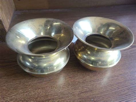 Two Brass Plated Spitoons Baer Auctioneers Realty Llc