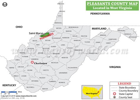 Pleasants County Map West Virginia