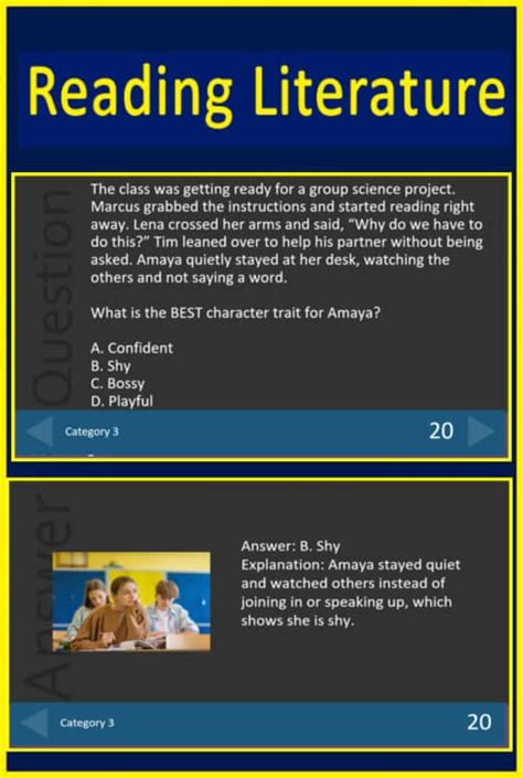 4th Grade Reading Literature Game Test Prep Spiral Review Of Reading