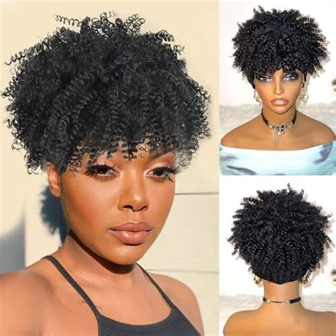 Deyngs Headband Wig Afro Kinky Headband Wig With Bangs For