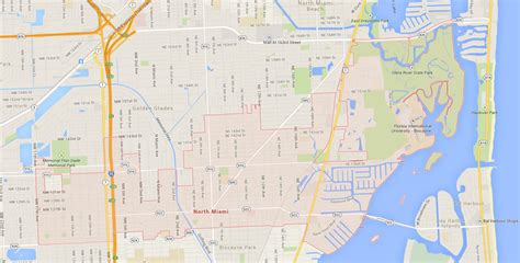 North Miami Florida Map United States