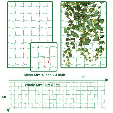 Xtf2015 Green Plant Trellis Netting Heavy Duty Garden