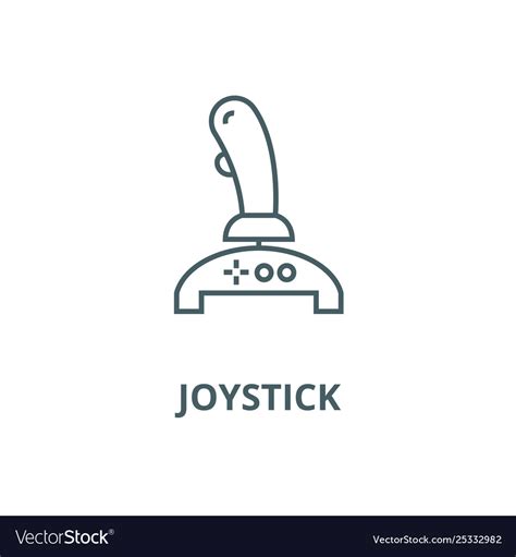 Joystick Line Icon Linear Concept Outline Vector Image