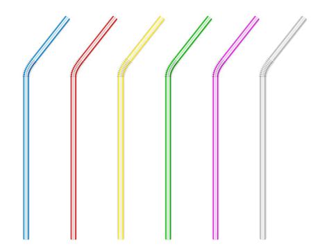 Striped Straws White Background Illustrations Royalty Free Vector