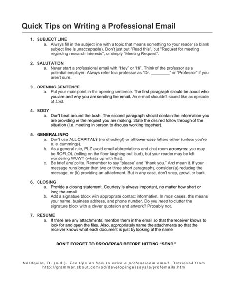 Professional Email Writing Tips Guide