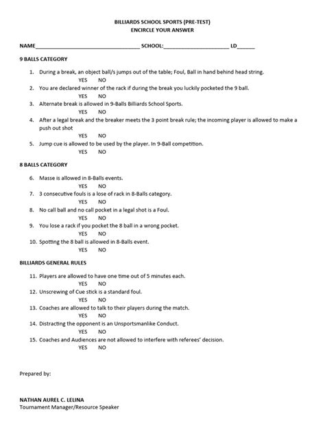 Pre Test Pdf