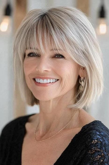 Elegant Bob Cuts With Bangs 25 Flattering Styles For Women Over 50