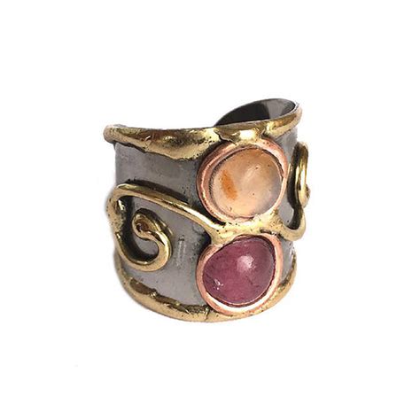 Anju Mixed Metal Cuff Ring Girl Intuitive