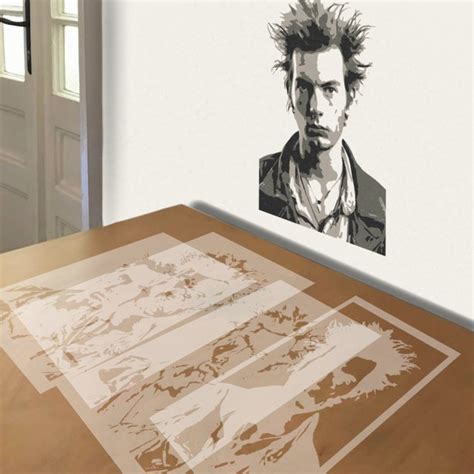 Sid Vicious Stencil In 4 Layers