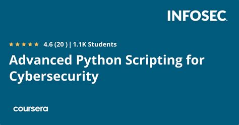 Advanced Python Scripting For Cybersecurity Specialization Coursya