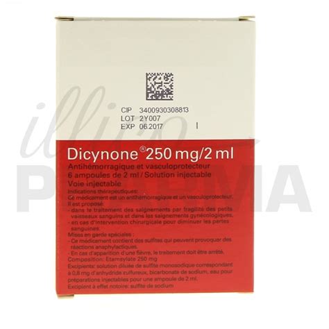 Dicynone 250mg2ml 6amp2ml Circulation Sanguine E Pharmacie Illicopharma