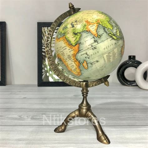 Brass World Map Stand Etsy