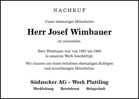 Traueranzeige Familienanzeigen Nachrufe Idowa Markt