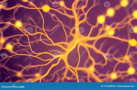Model Of A Neuron Cell Network Royalty Free Illustration