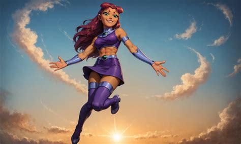Starfire Teen Titans Vibrant Alien Princess By Masterdeviant55 On