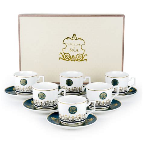 Bd 180ml Tea Cup Set 6 Pieces Blue Bright Line Trading