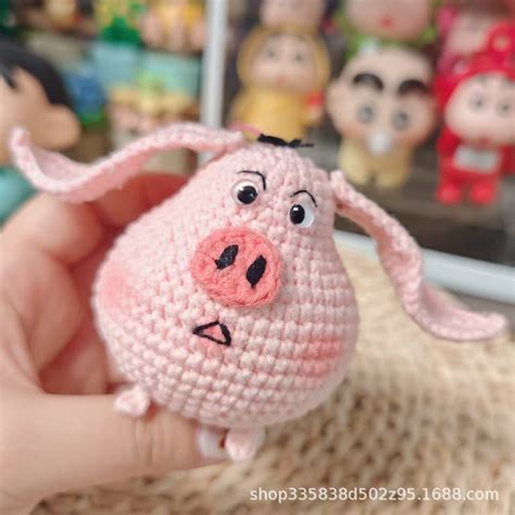 手工编织哪吒飞天猪毛线钩针太乙飞猪挂件钥匙扣送闺蜜飞天猪成品 阿里巴巴