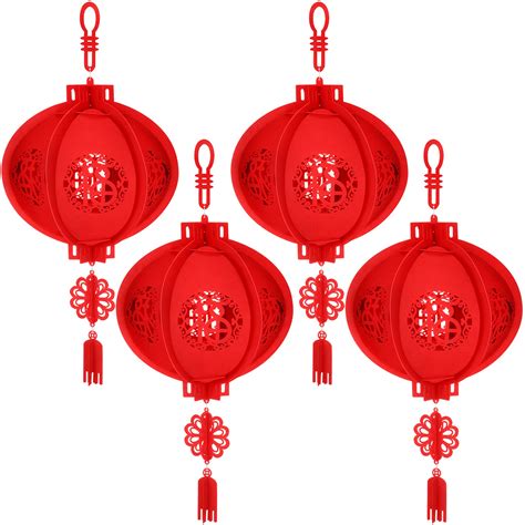 4 Pieces Chinese Festival And Celebration Lantern Lucky