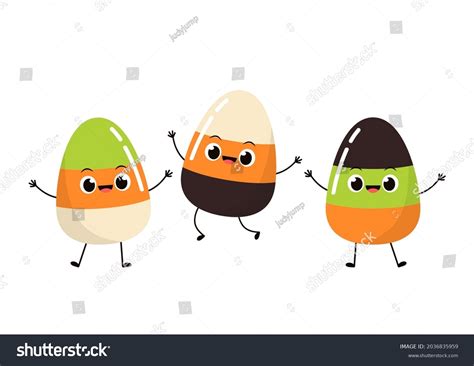 Candy Corn Vector Candy Corn Character เวกเตอร์สต็อก ปลอดค่าลิขสิทธิ์ 2036835959 Shutterstock