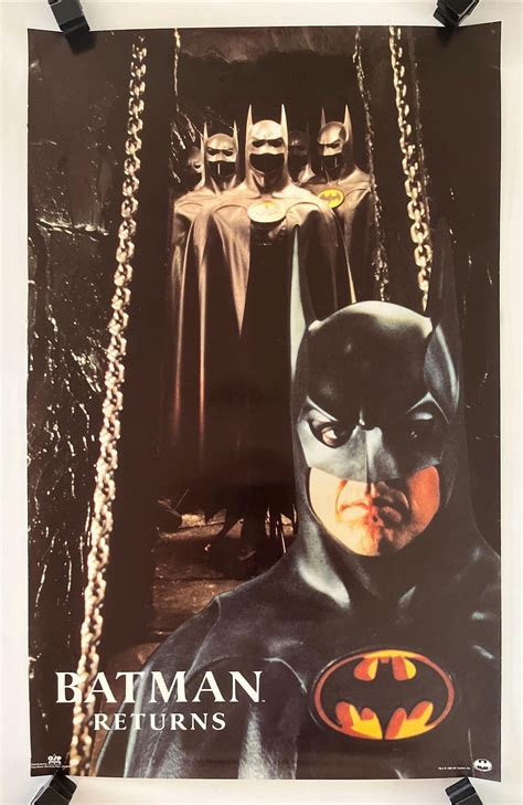 Original Vintage 1992 Batman Returns Classic Movie Poster Michael