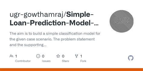 Github Ugr Gowthamrajsimple Loan Prediction Model Using Python The