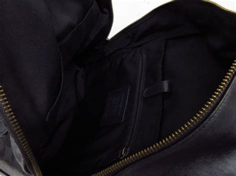 Yahoo オークション M1810 Coach 本物 レザーリュックサック 黒 No