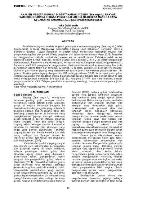 Jurnal Analisis Vegetasi Pdf
