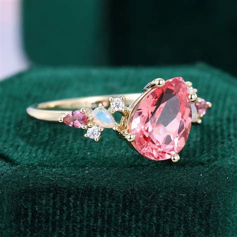 Pink Sapphire Engagement Rings A Beautiful Pink Sapphire And Diamond