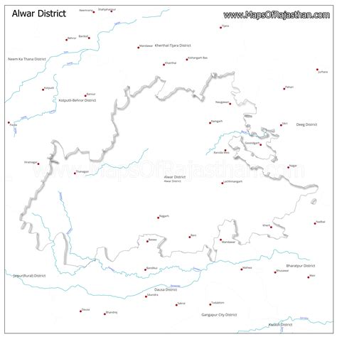 Ajmer District Rivers Map Mapsofrajasthan