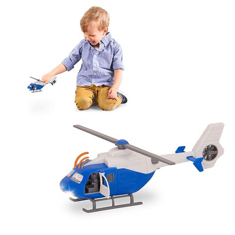 Driven By Battat Micro Helicopter Toy With Lights And Sound Rescue Play