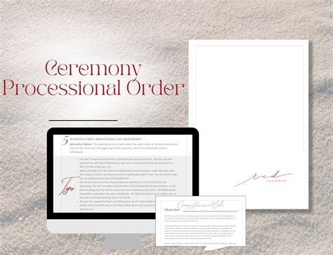 Wedding Ceremony Processional Order Template Etsy