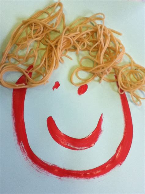 Spaghetti Picture Painting Or Messy Play Art And Craft For Babies